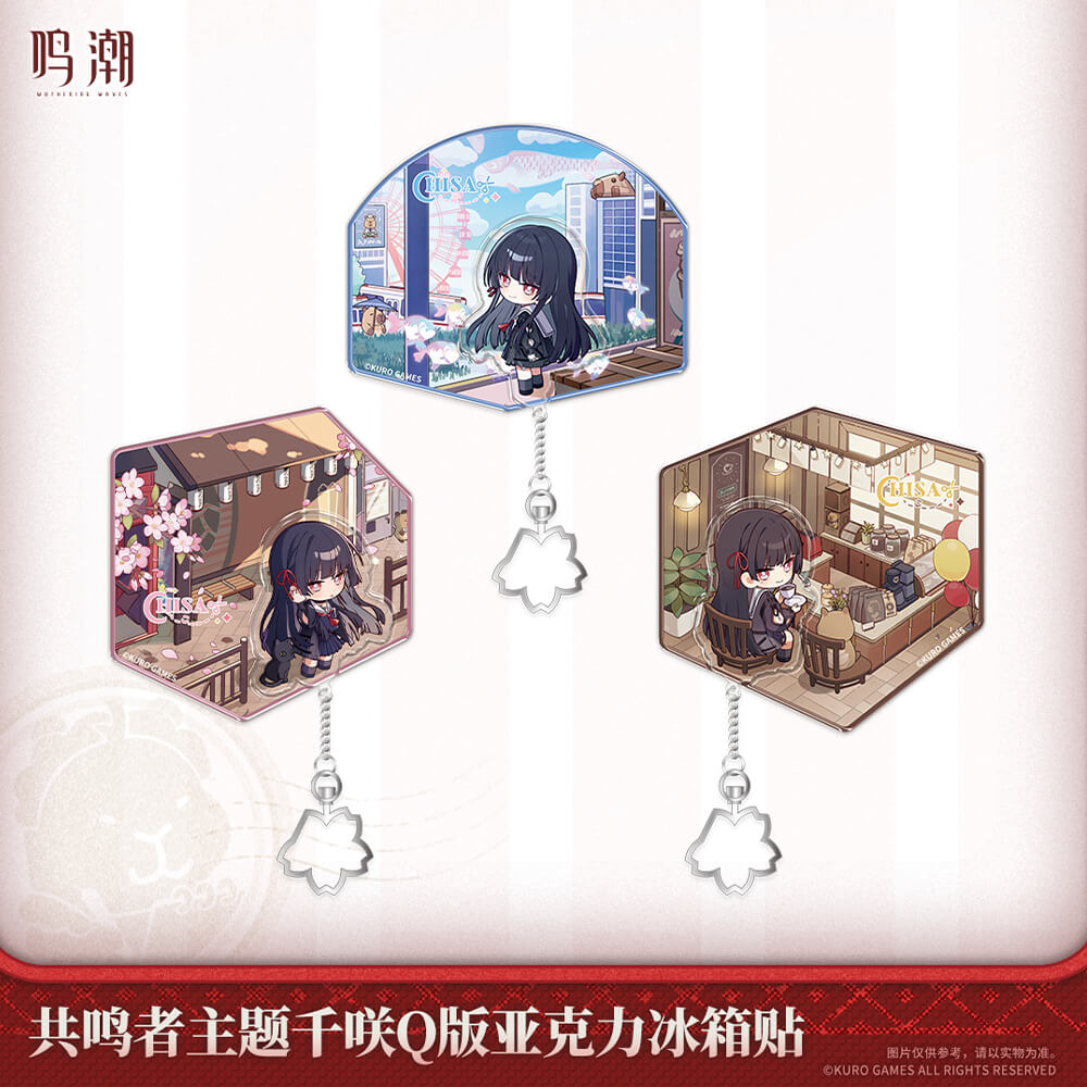Wuthering Waves Resonator Themed Chibi Chisa Acrylic Fridge Magnet ...